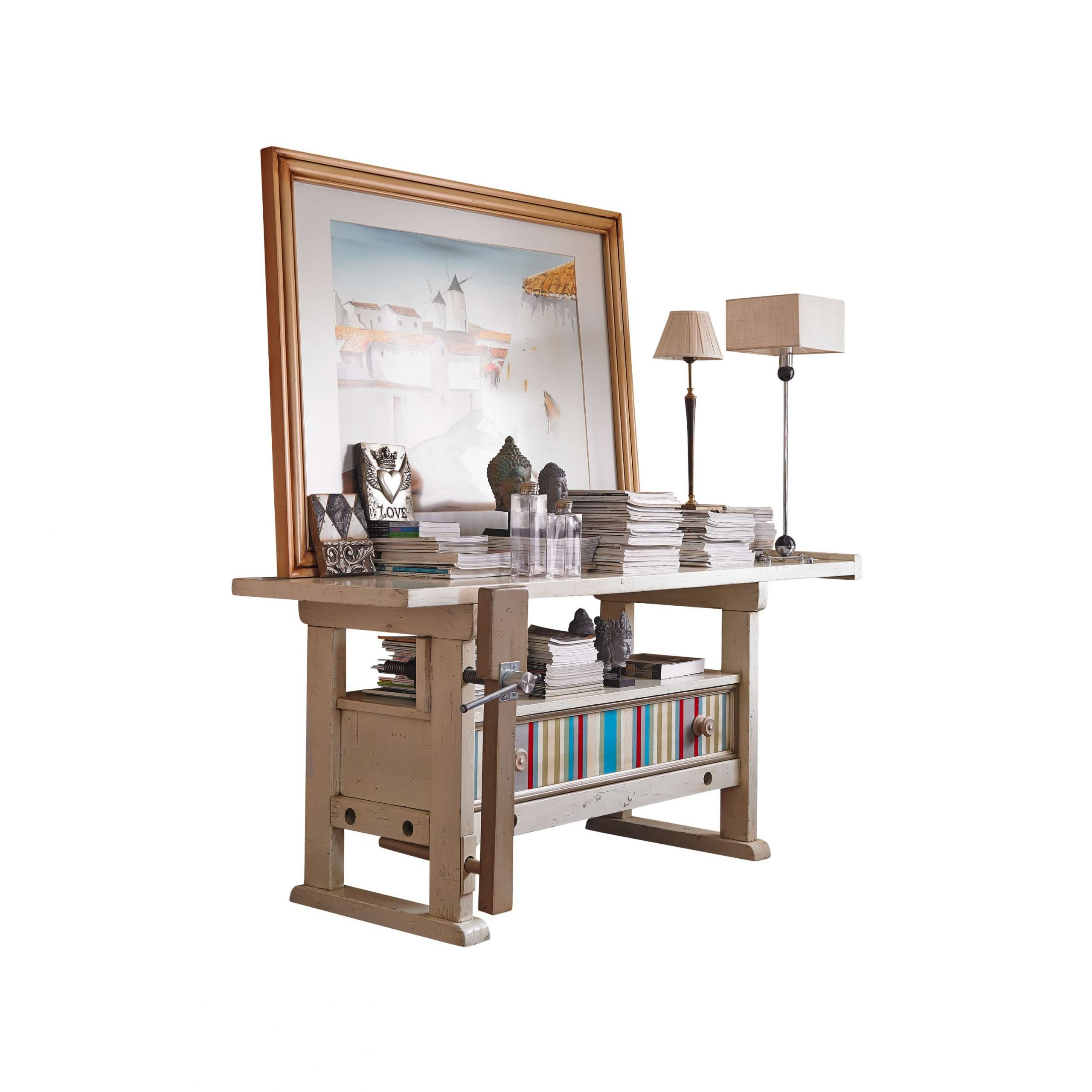 Banco Carpintero - 1 cajón - Medidas 185x70x80 cm - Lola Glamour